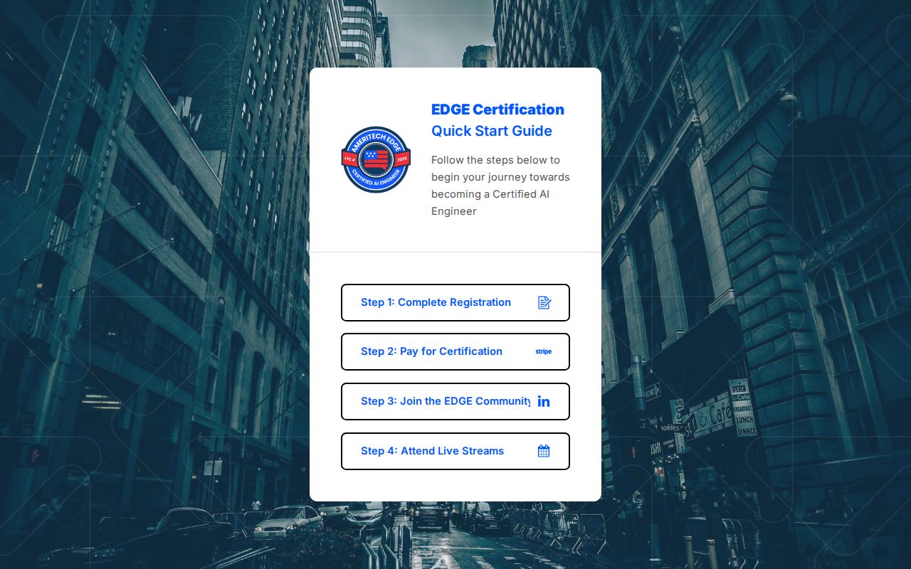 EDGE Certification Quick Start Guide